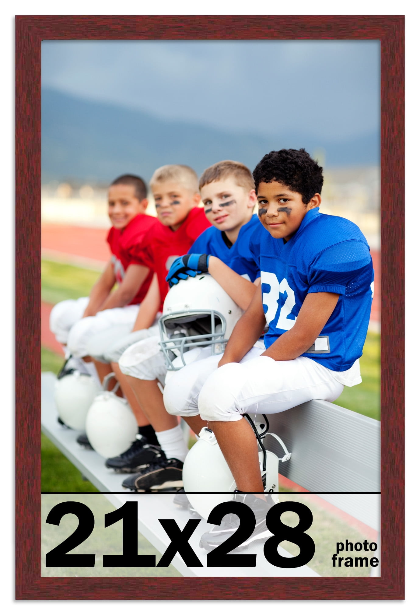 21x28 Frame Brown Mahogany Solid Wood Picture Frame Includes UV Acrylic ...