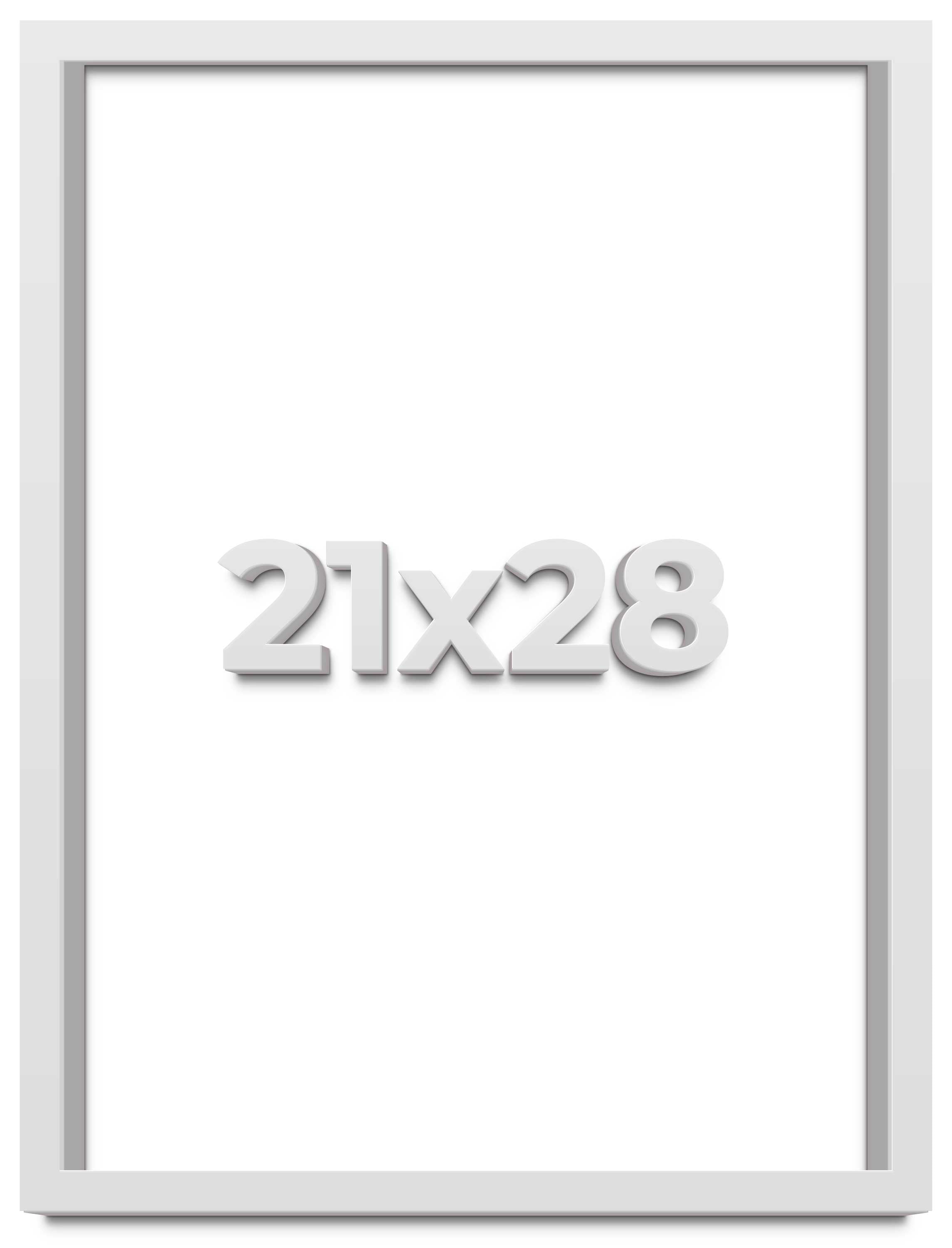 21x28 Shadow Box High Gloss White Display Frame | 1.625 Inches Deep | 1 ...