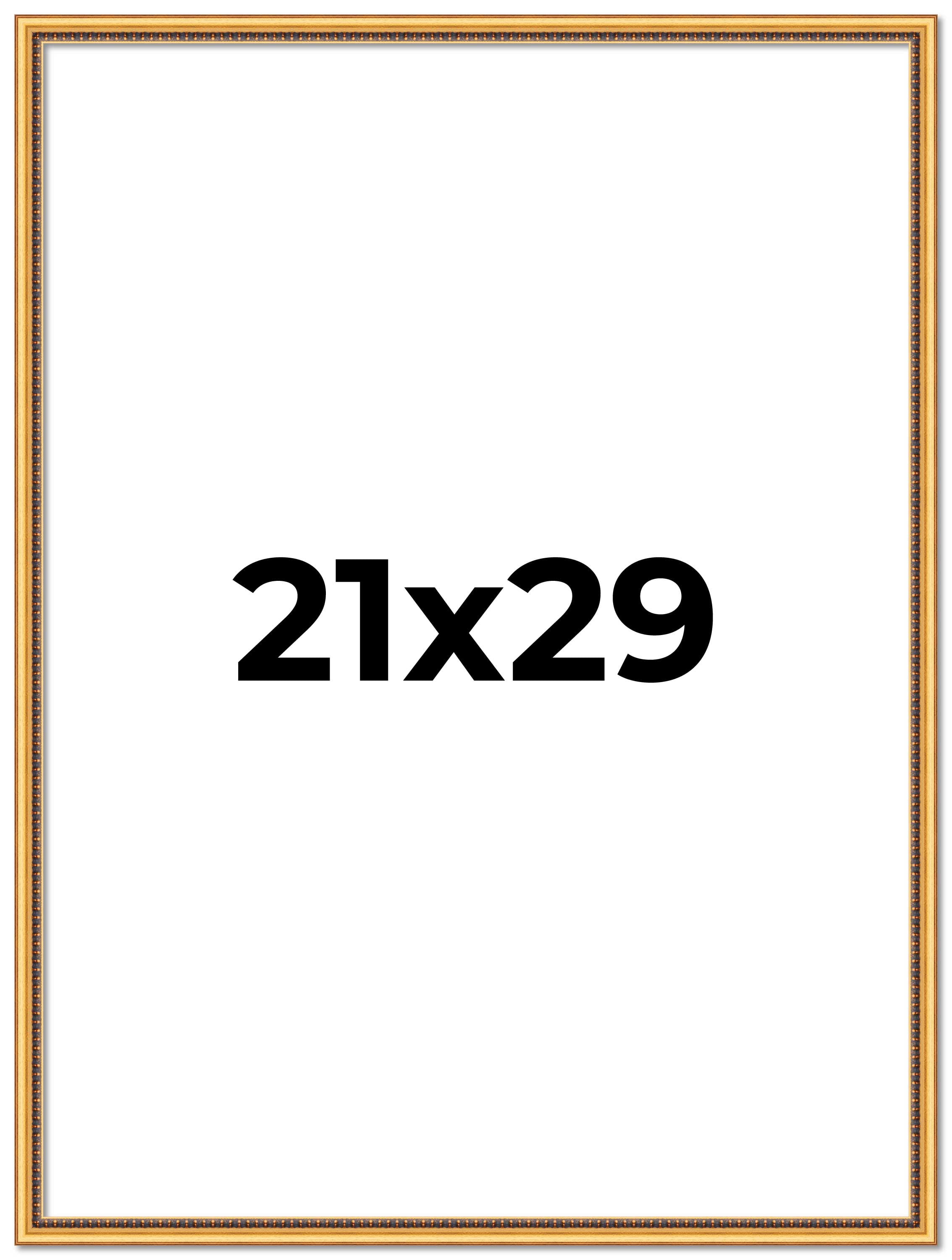 21x29 Frame Beaded Gold Solid Wood Picture Frame | 0.75 Inches Moulding ...