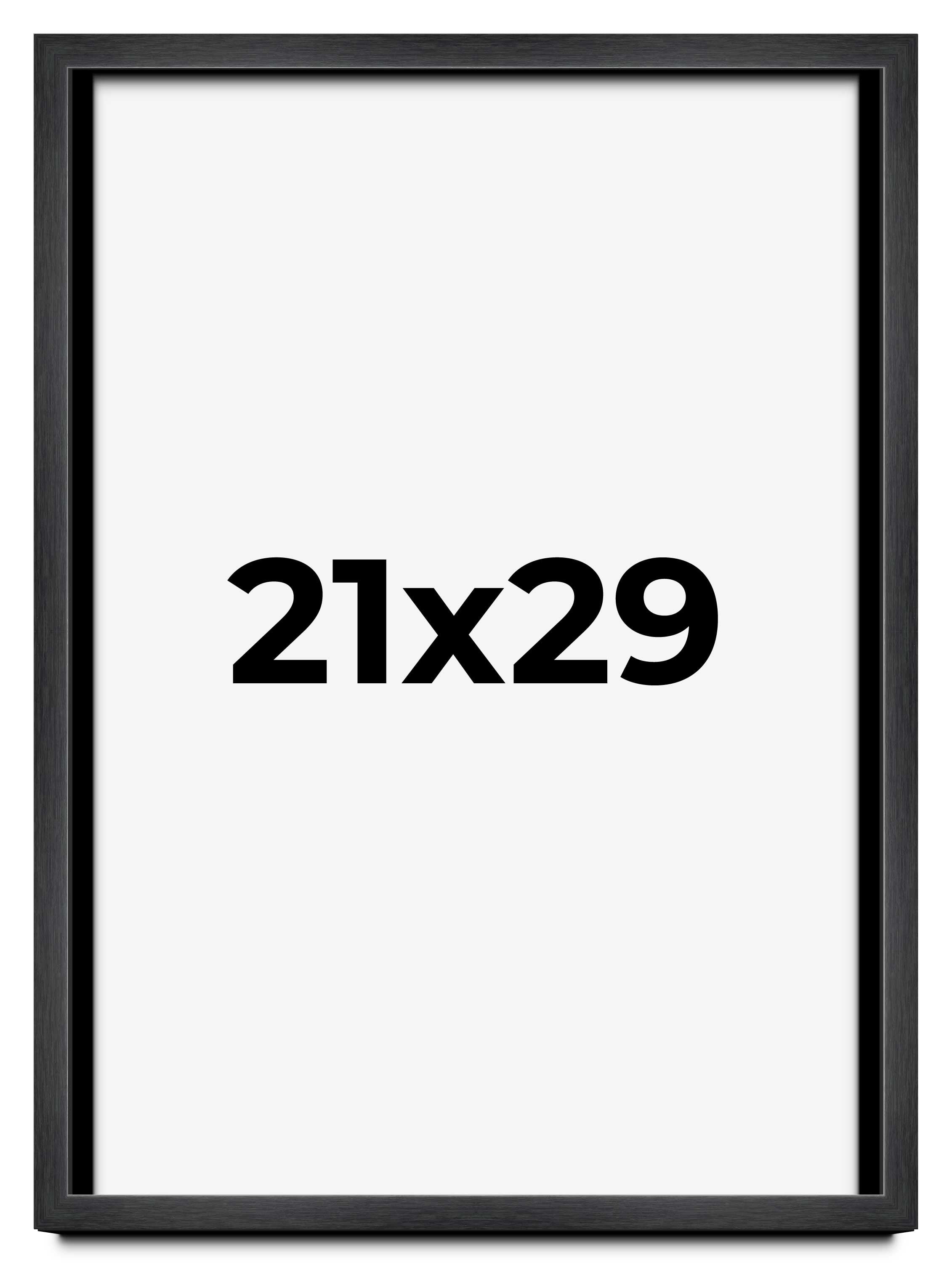 21x29 Frame Black Charcoal Grey Wood Textured Picture Frame | 0.75 Inch ...