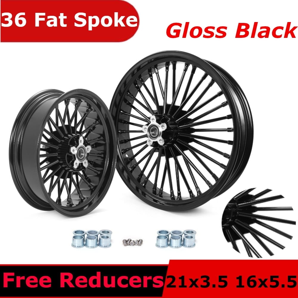 21x3.5 16x5.5 Fat Spoke Motorcycle Wheels Rims Set for Harley Davidson ...
