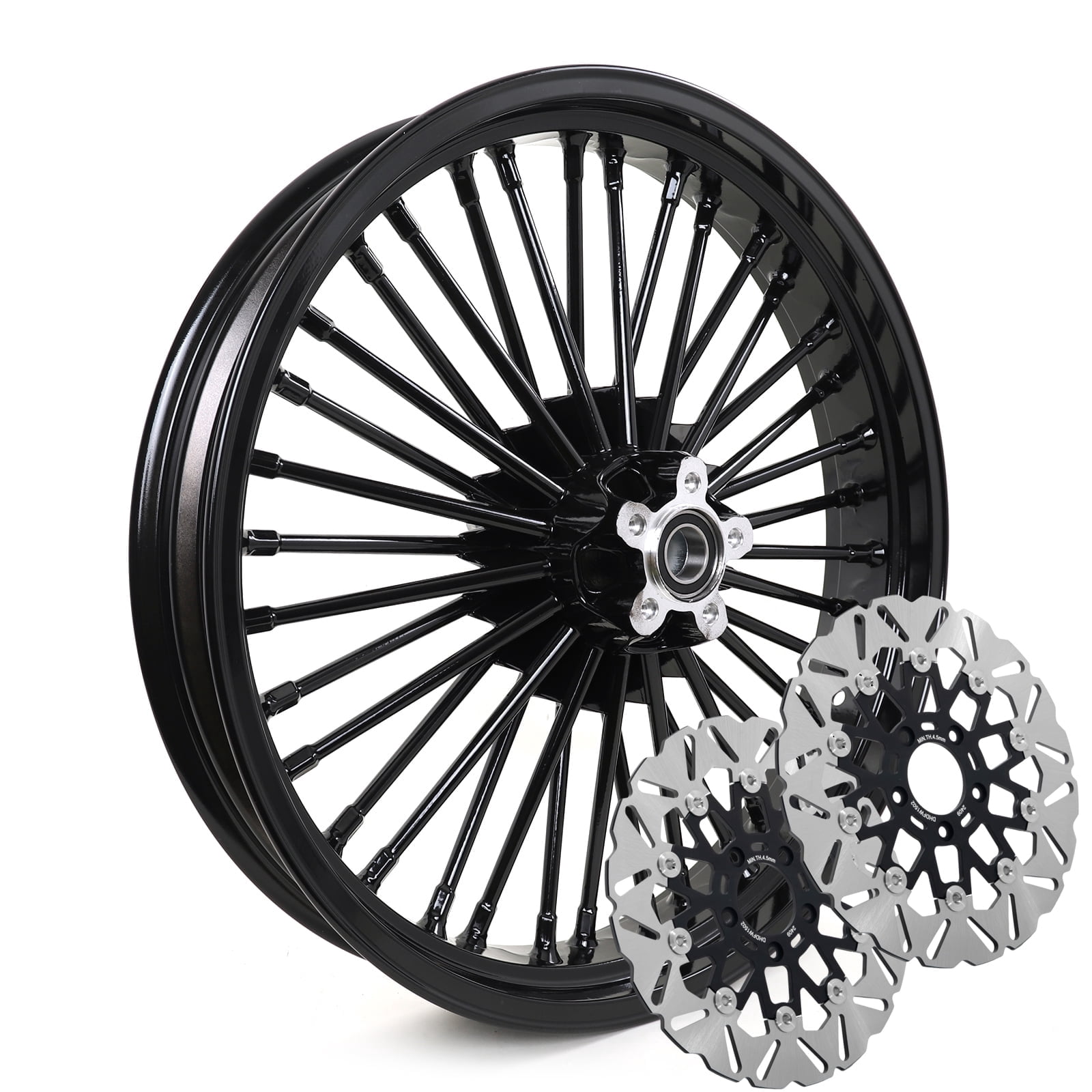 21x3.5 Fat Spoke Front Wheel Rotors Discs for Harley Touring Electra ...