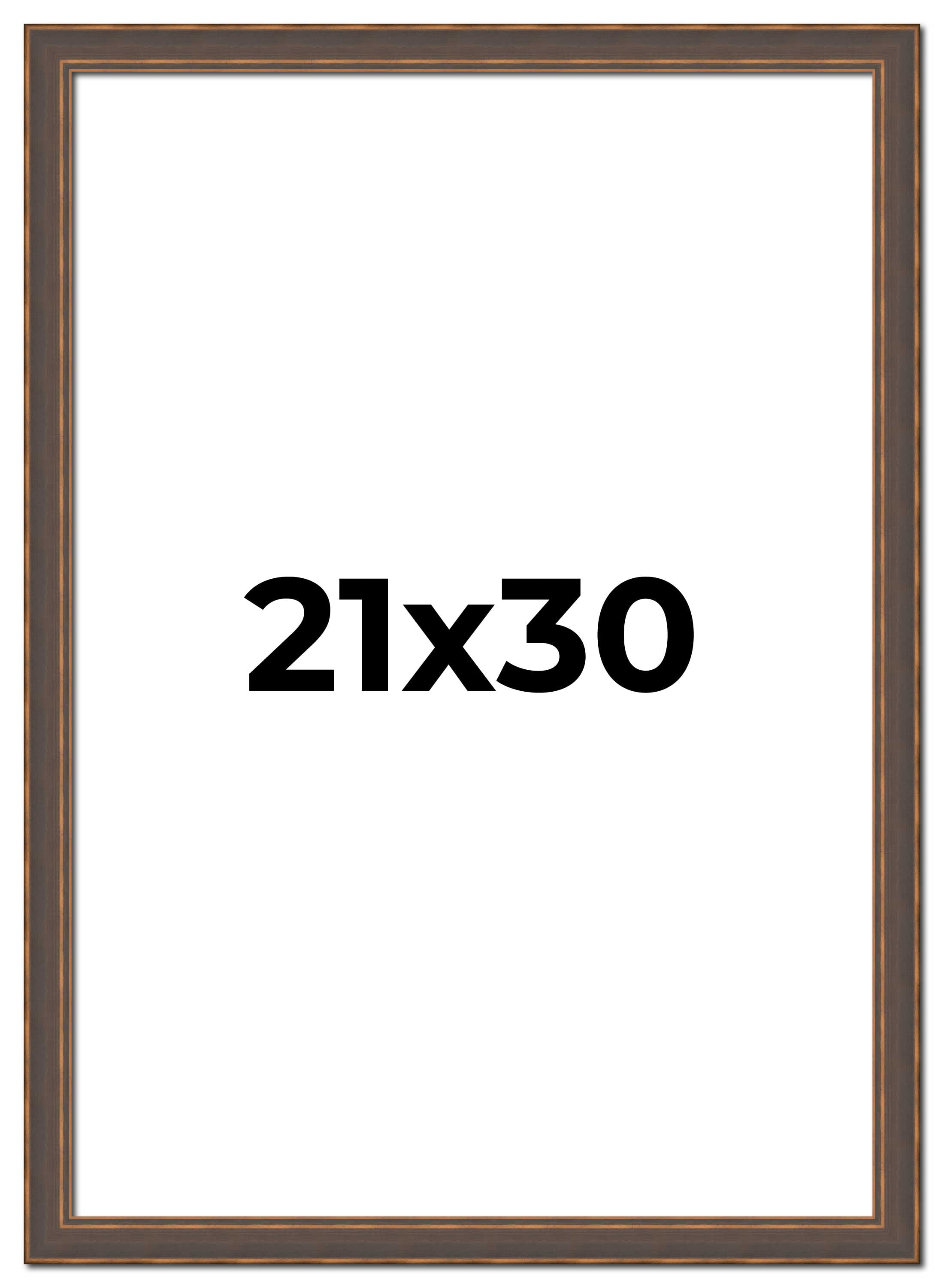 21x30 Frame Golden Caramel Solid Wood Bronze Picture Frame | 1.25 Inch ...