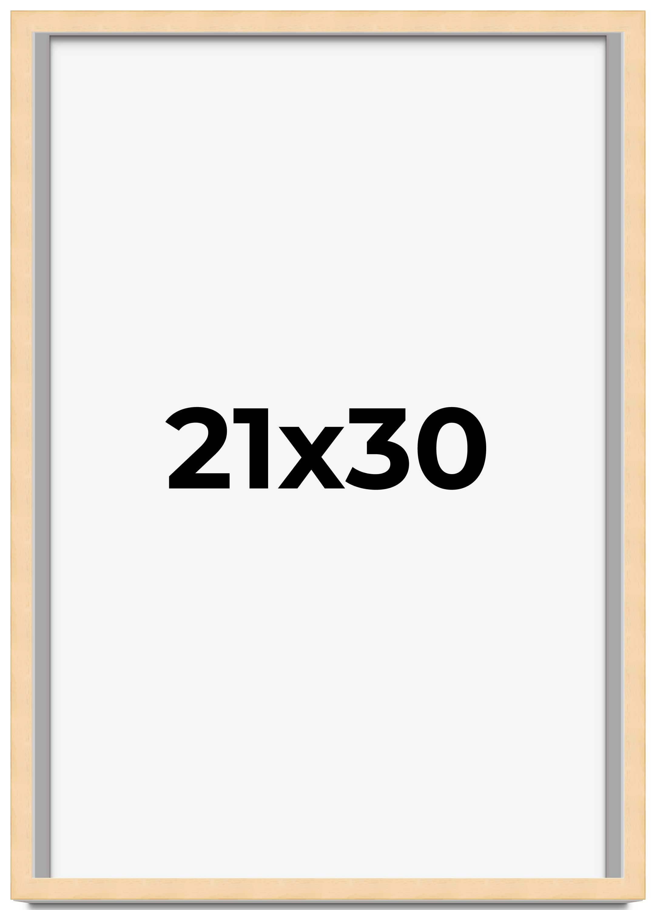 21x30 Shadow Box Frame Brown | 0.875 Inches Deep Real Wood Contemporary ...