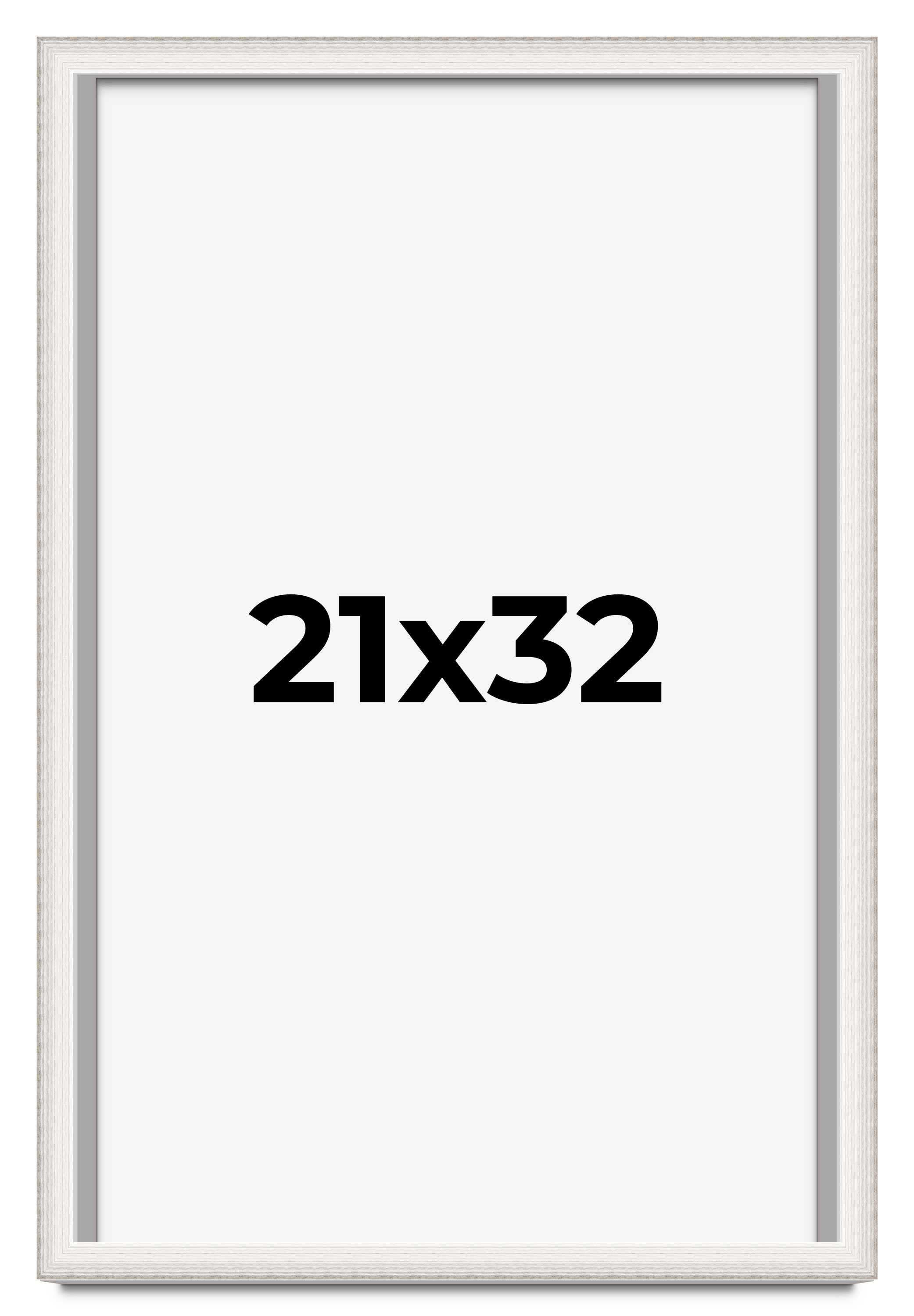 21x32 Shadow Box Silver Brushed Striped Display Frame | 1.625 Inches ...