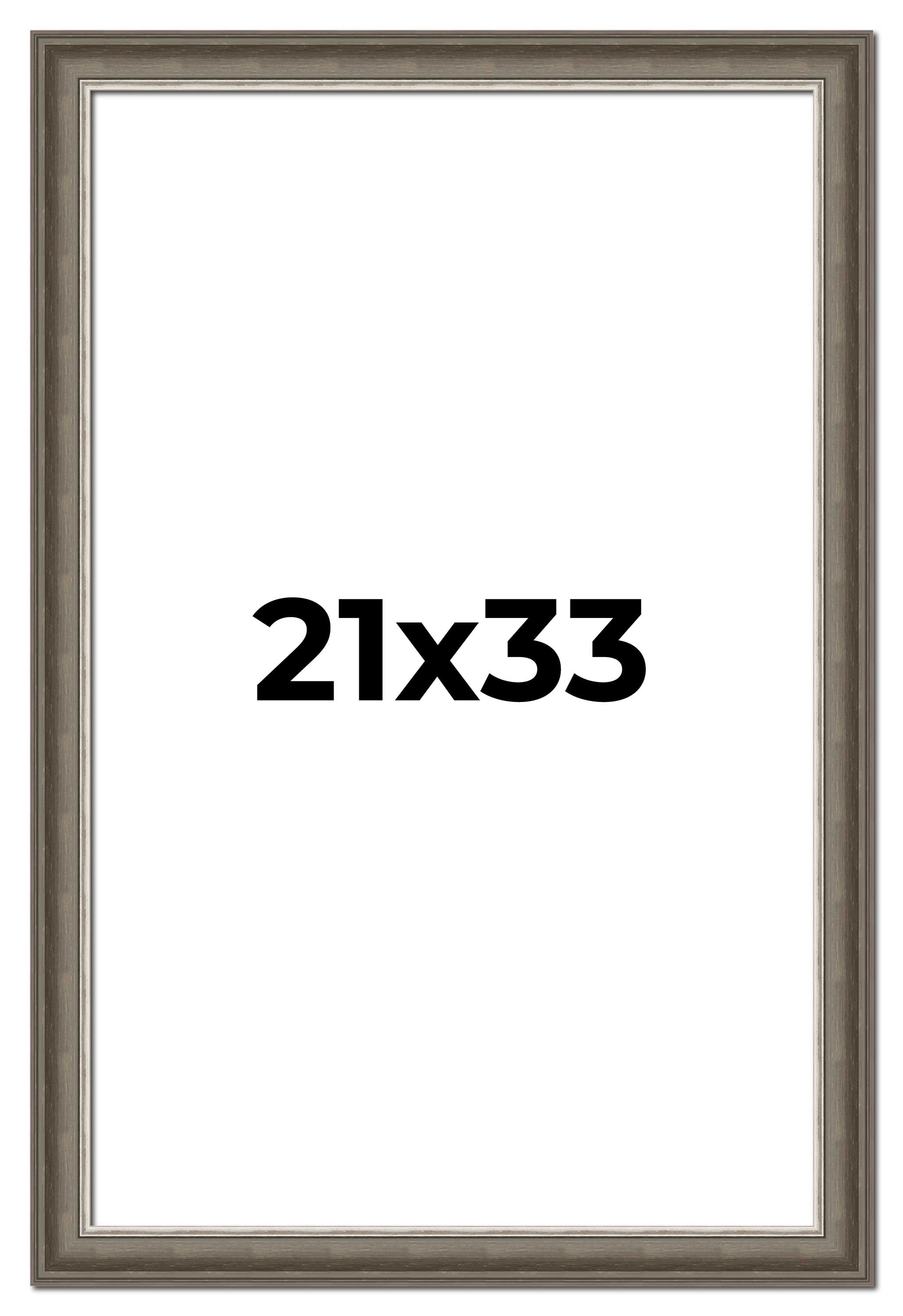 21x33 Frame Brown Solid Wood Picture Frame | 1.75 Inch Moulding Width ...