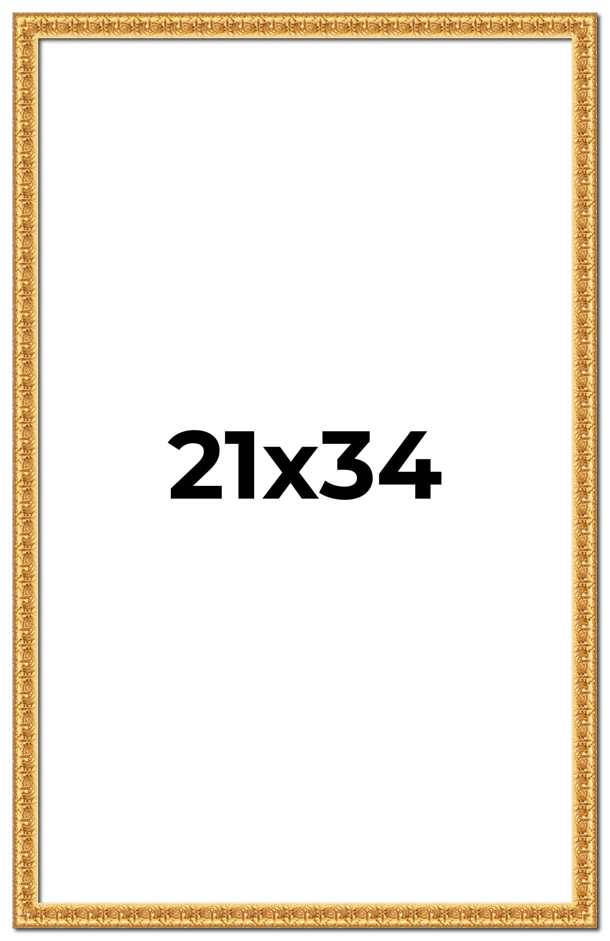 21x34 Frame Gold Real Wood Picture Frame Width 1 inches | Interior ...