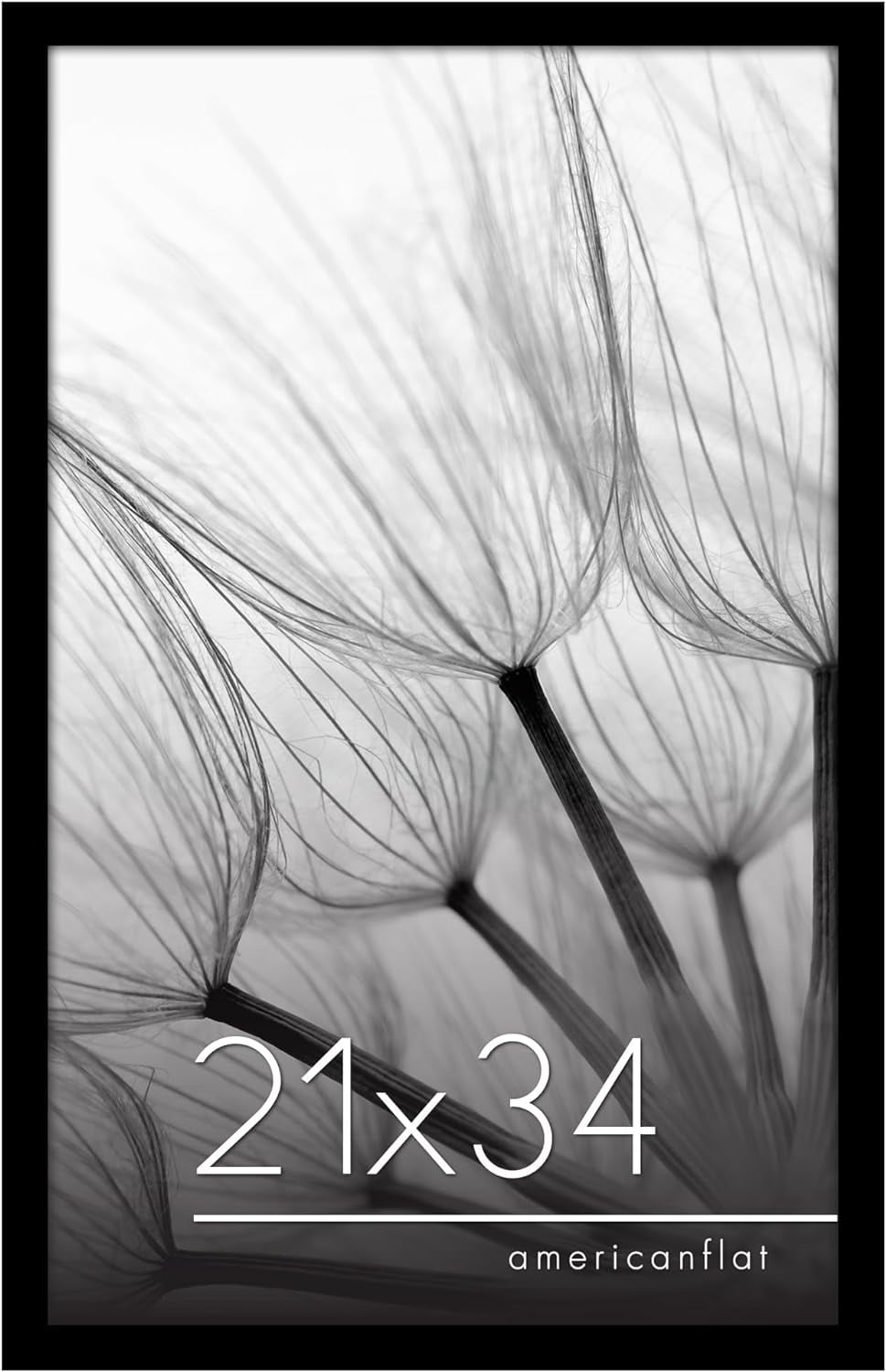 21x34 Picture Frame with Polished Plexiglass - Black Picture Frame ...