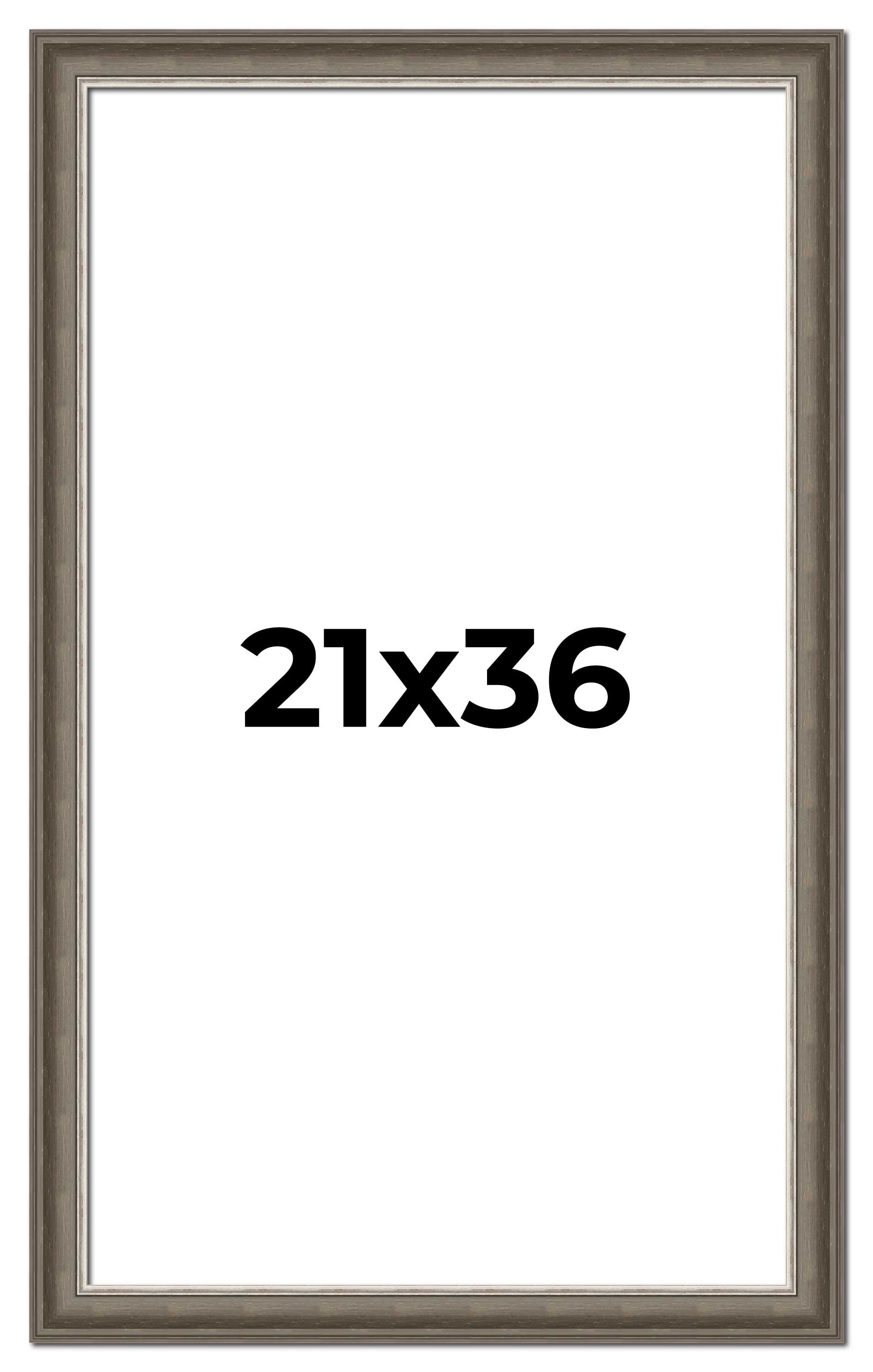 21x36 Frame Brown Solid Wood Picture Frame | 1.75 Inch Moulding Width ...