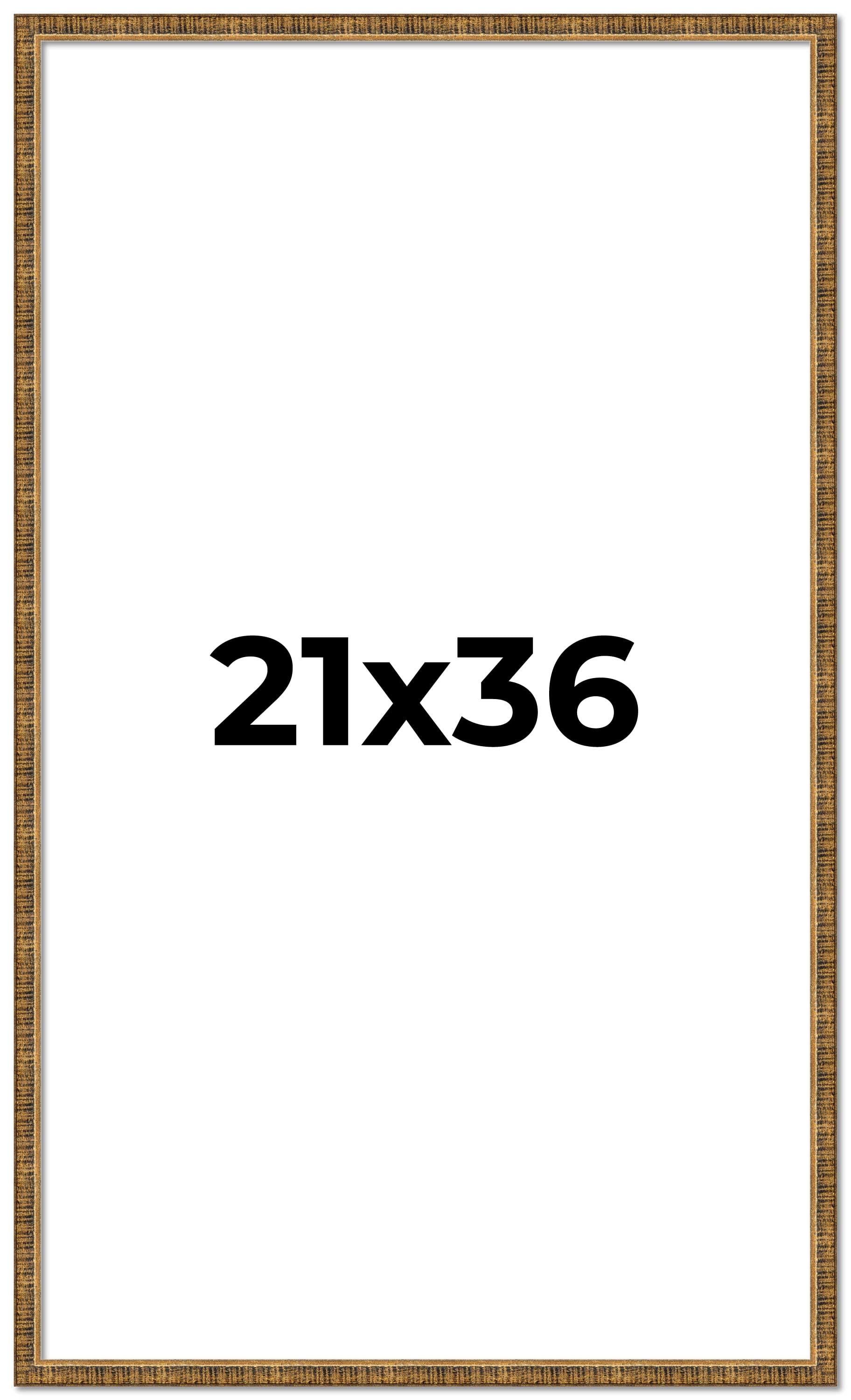 21x36 Frame Gold Kingsley Distressed Solid Wood Picture Frame Width 0. ...