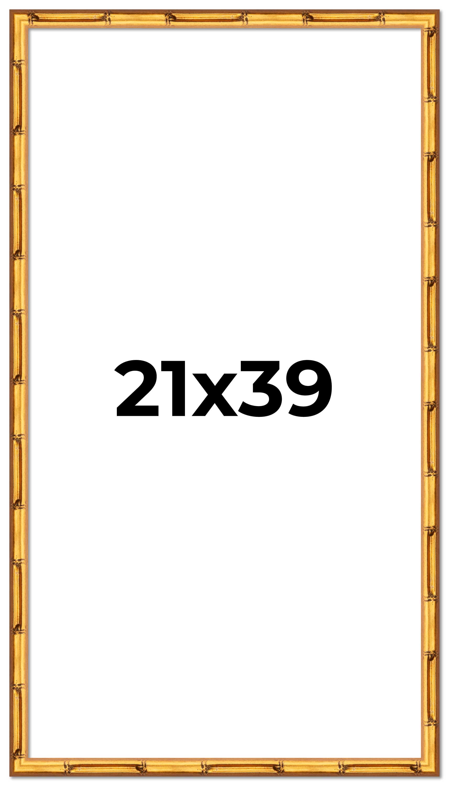 21x39 Frame Gold Bamboo Solid Wood Picture Frame | 1 Inch Moulding ...