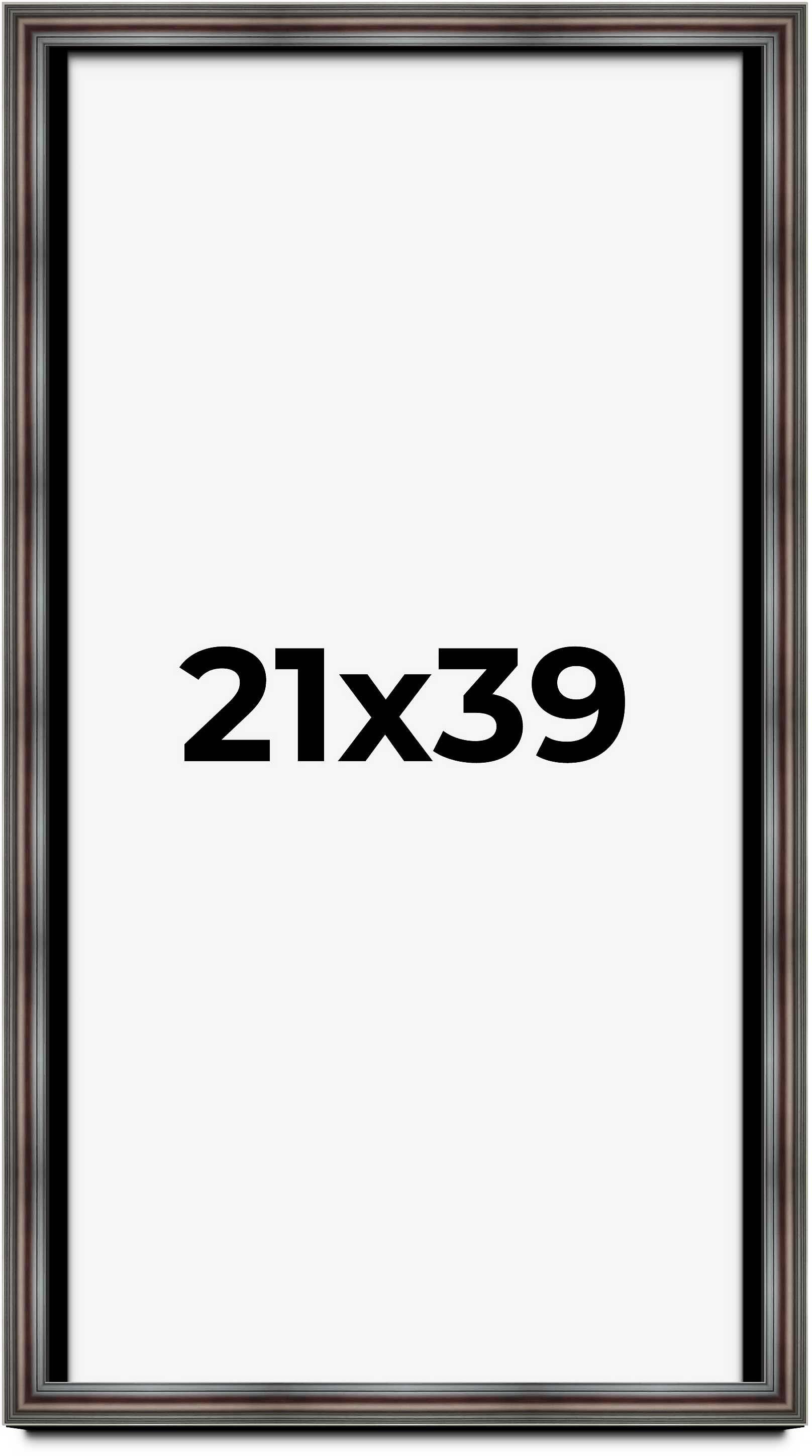 21x39 Shadow Box Frame Brown Cherry | 2.625 Inches Deep Pine Wood ...