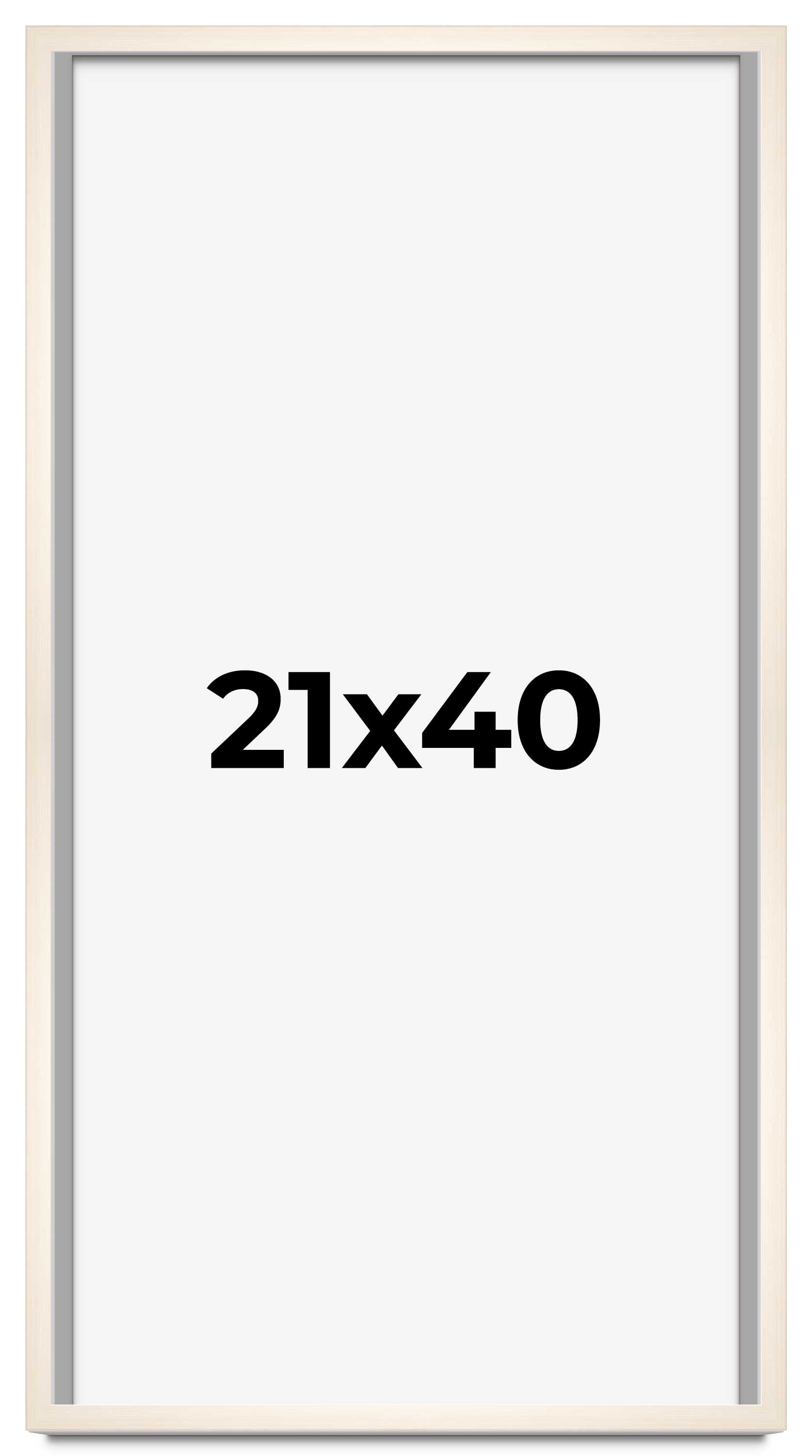 21x40 Frame White Wash Solid Wood Picture Frame | 0.8125 Inch Moulding ...