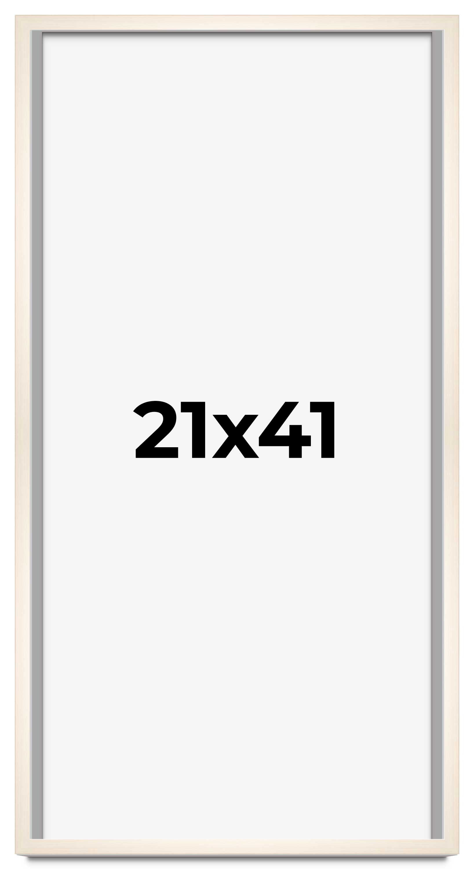 21x41 Frame White Wash Solid Wood Picture Frame | 0.75 Inch Moulding ...