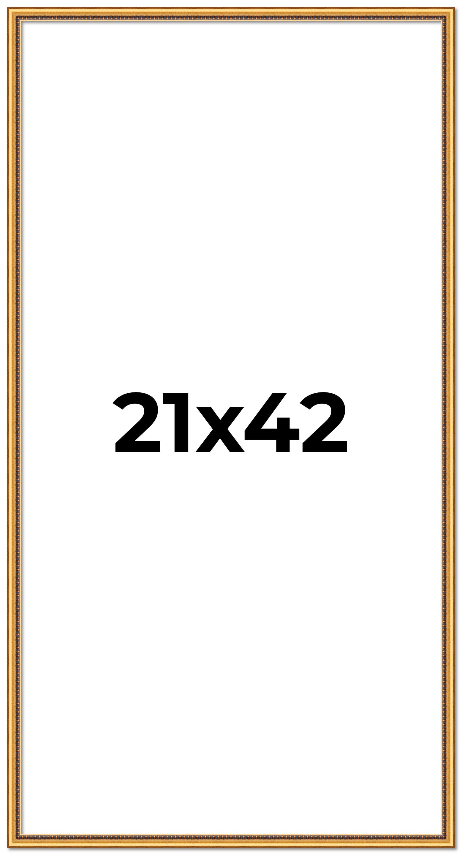 21x42 Frame Beaded Gold Solid Wood Picture Frame | 0.75 Inches Moulding ...
