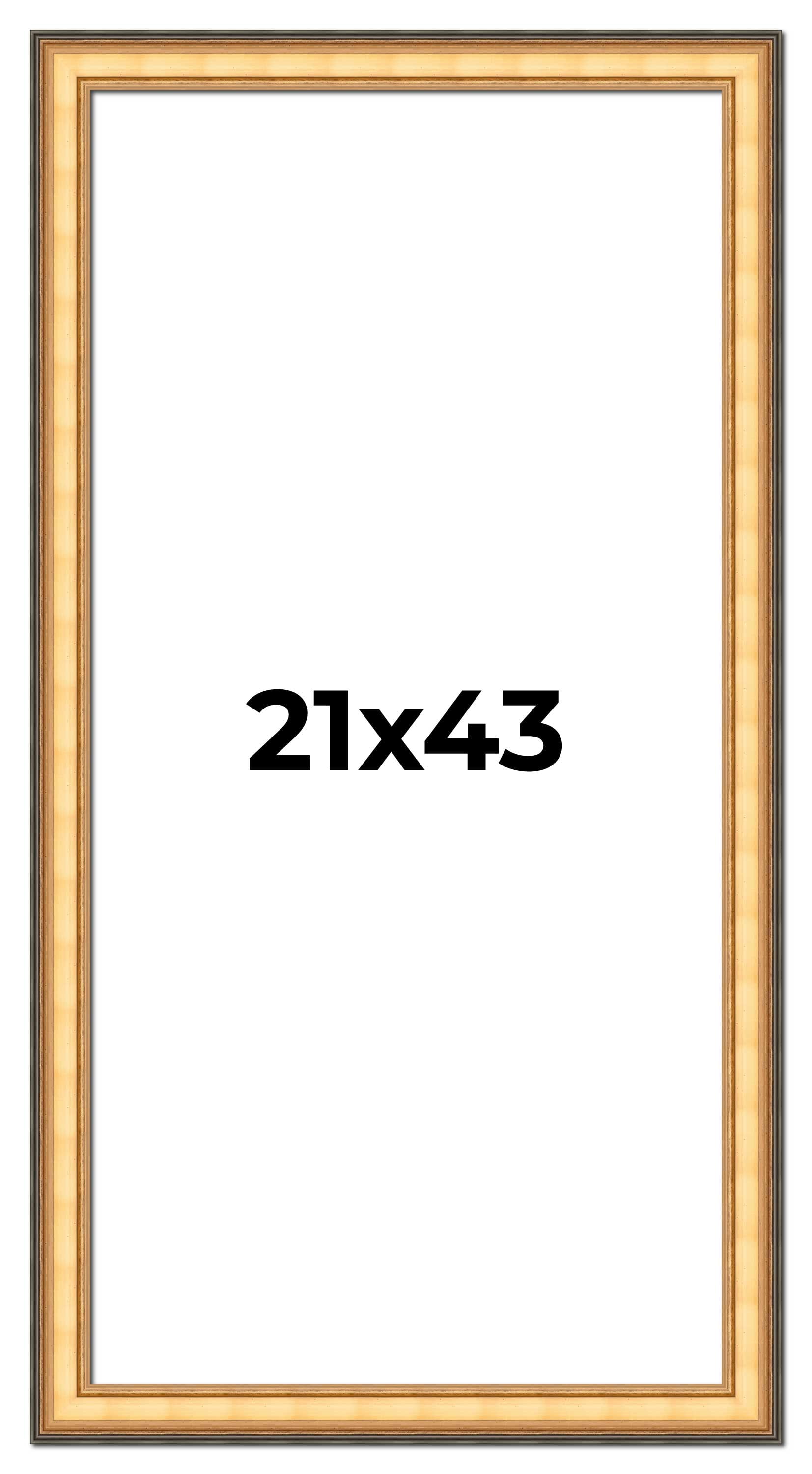 21x43 Frame Gold Plein Aire Solid Wood Picture Frame Width 2 Inches ...