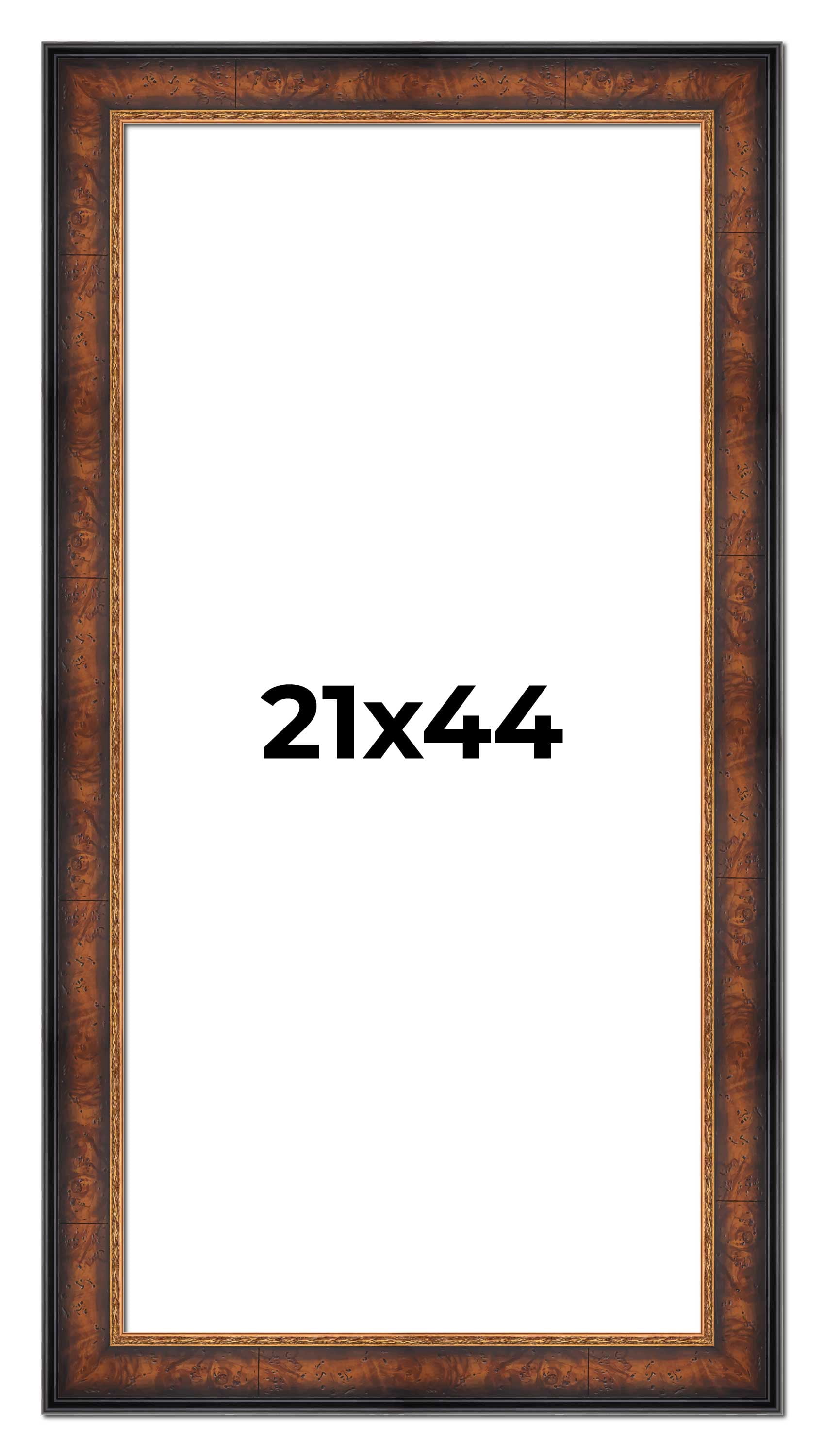 21x44 Frame Brown Walnut Gold Ornate Trim Solid Wood Plein Air Picture ...