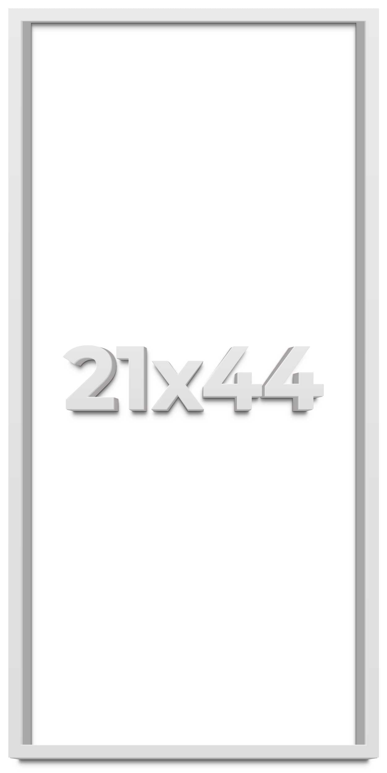 21x44 Shadow Box Frame White | 1 Inches Deep Real Wood Contemporary ...