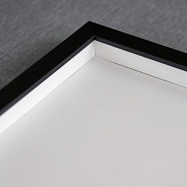 21x46 Shadow Box Frame Black | 1 Inch Deep Solid Wood Shadowbox Display ...