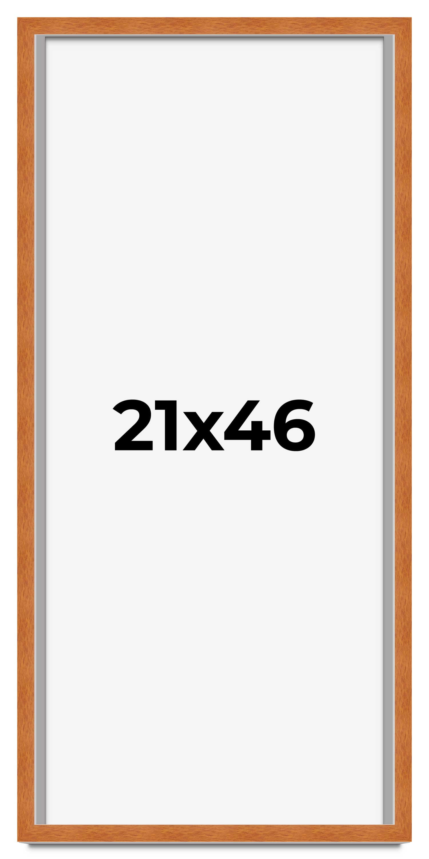21x46 Shadow Box Frame Brown | 0.875 Inches Deep Real Wood Contemporary ...