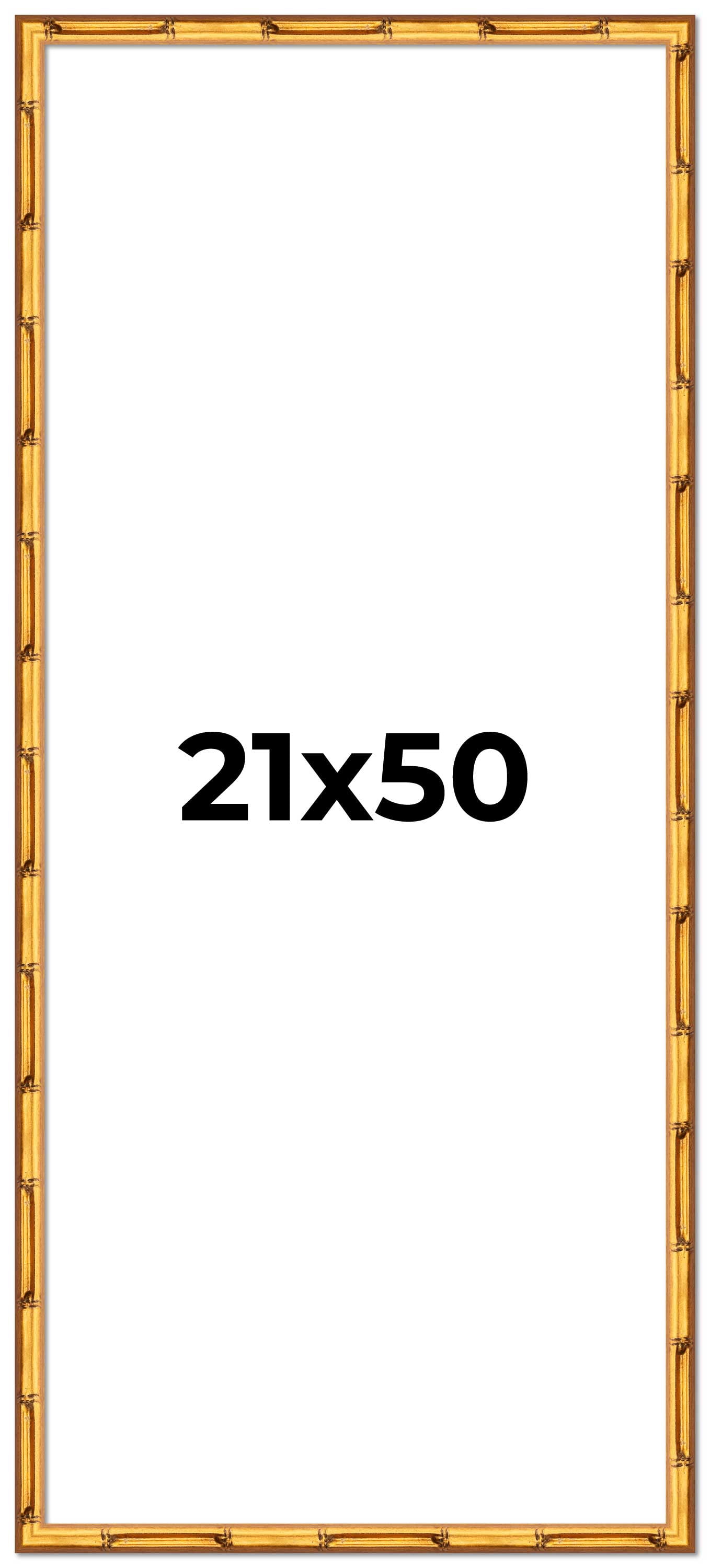 21x50 Frame Gold Bamboo Picture Frame - Complete Modern Photo Frame ...