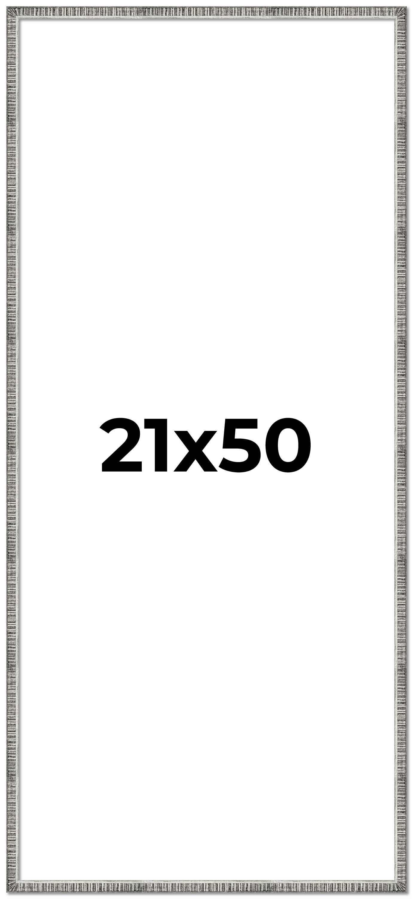 21x50 Frame Silver Picture Frame - Complete Modern Photo Frame Includes ...
