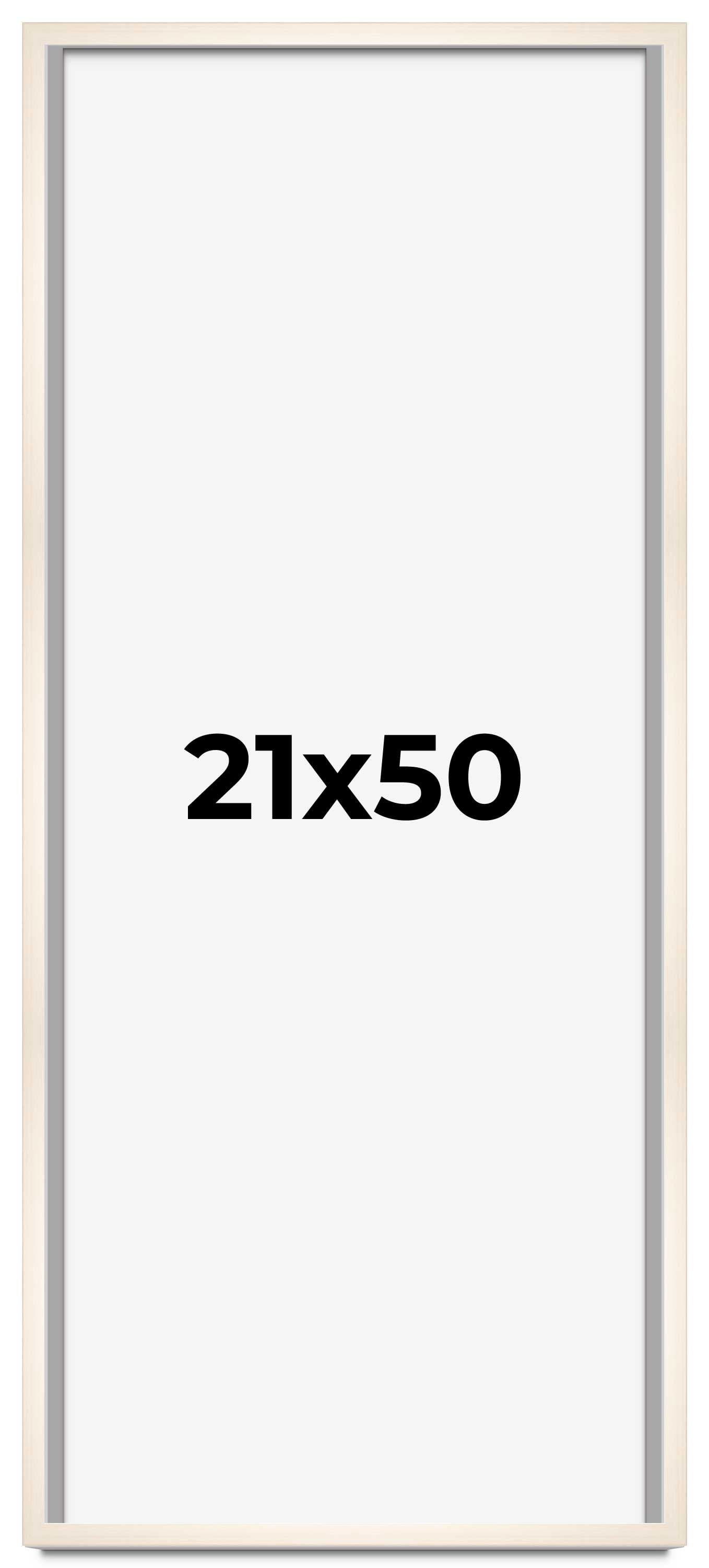 21x50 Frame White Wash Solid Wood Picture Frame | 0.75 Inch Moulding ...