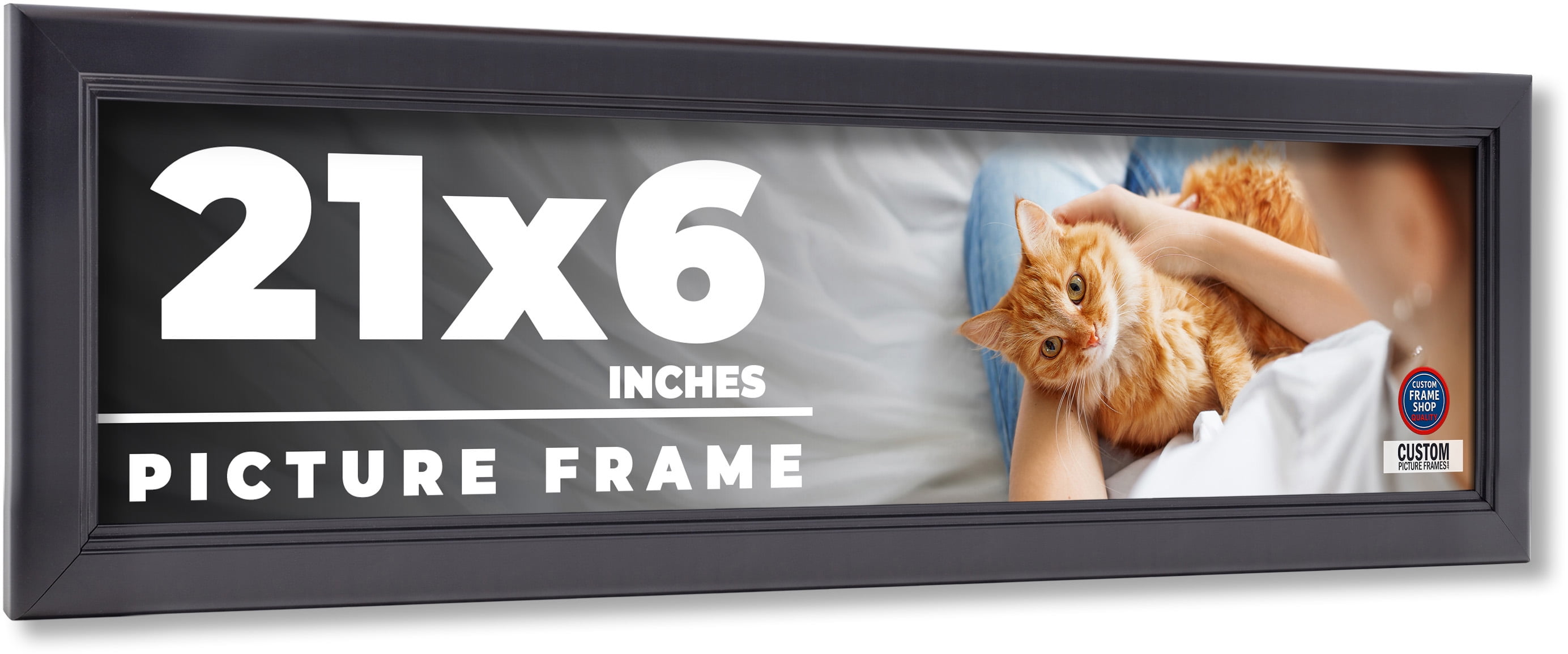 21x6 Frame Black Passaggi Solid Wood Picture Frame Width 1.5 Inches ...