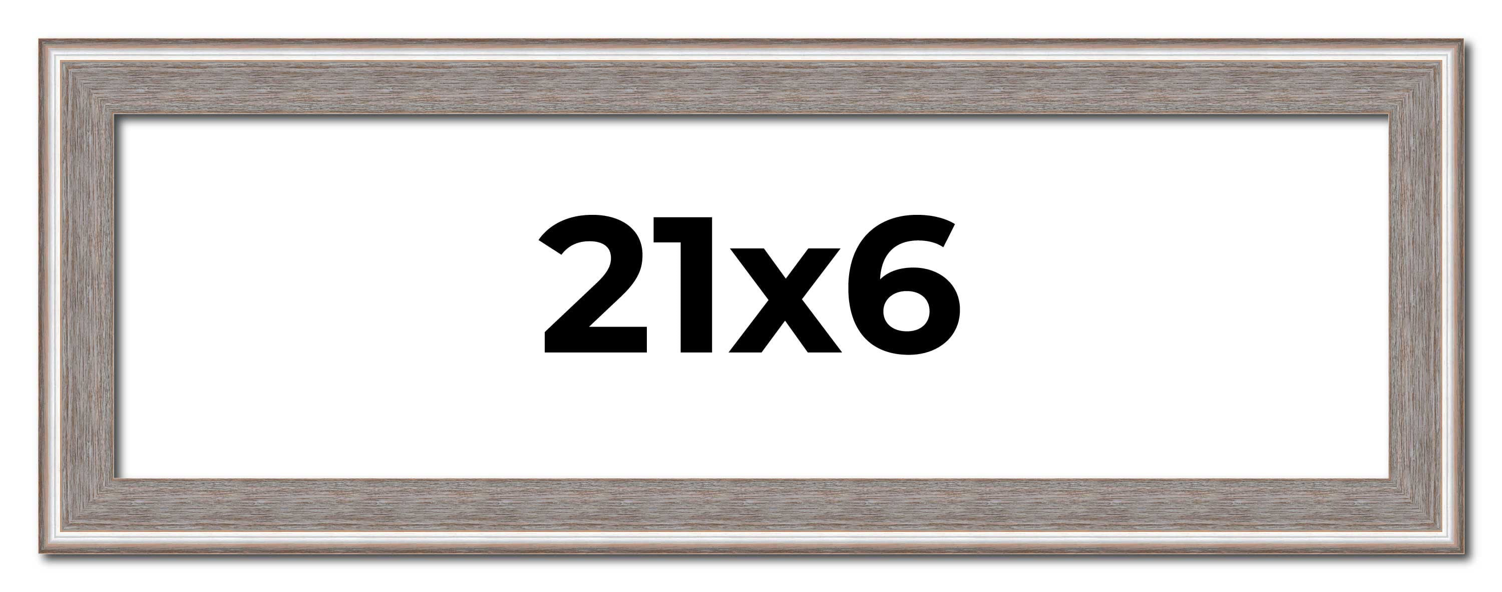 21x6 Frame Grey Real Wood Picture Frame Width 1.25 inches | Interior ...