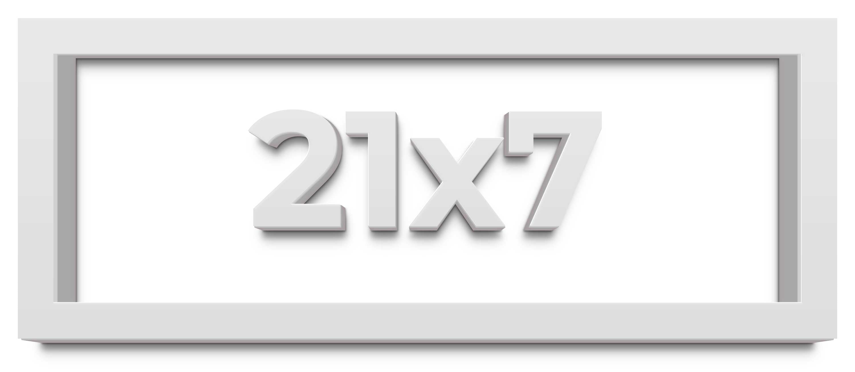 21x7 Shadow Box High Gloss White Display Frame | 1.625 Inches Deep | 1 ...