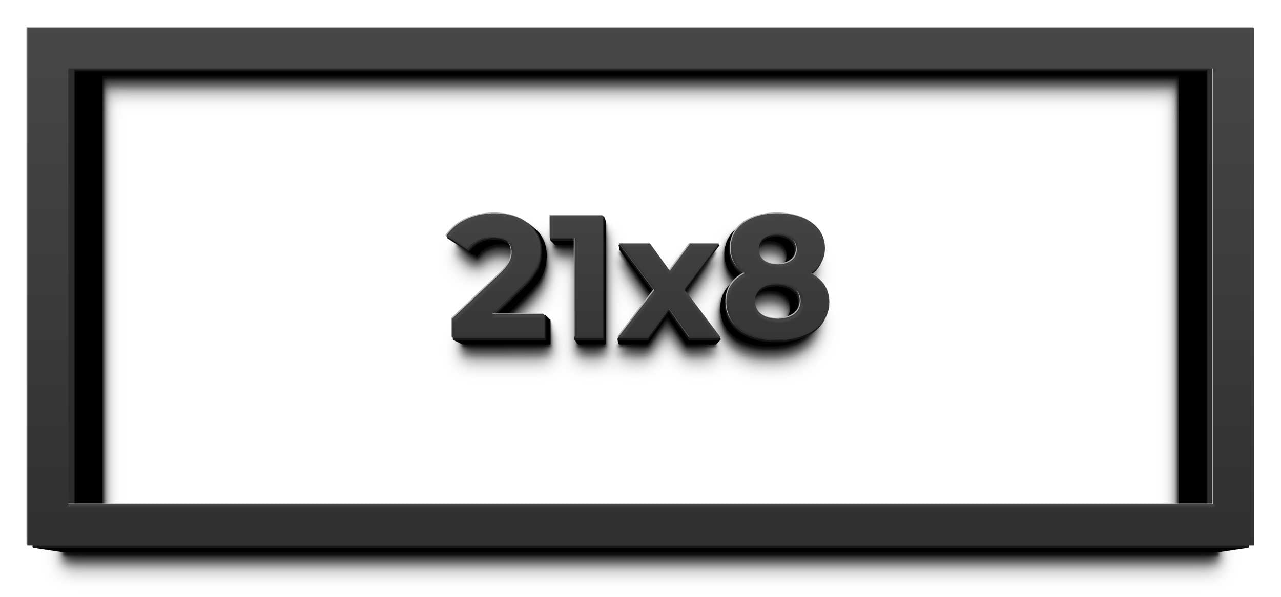 21x8 Shadow Box Frame Black | 1 inches Deep Real Wood Contemporary ...