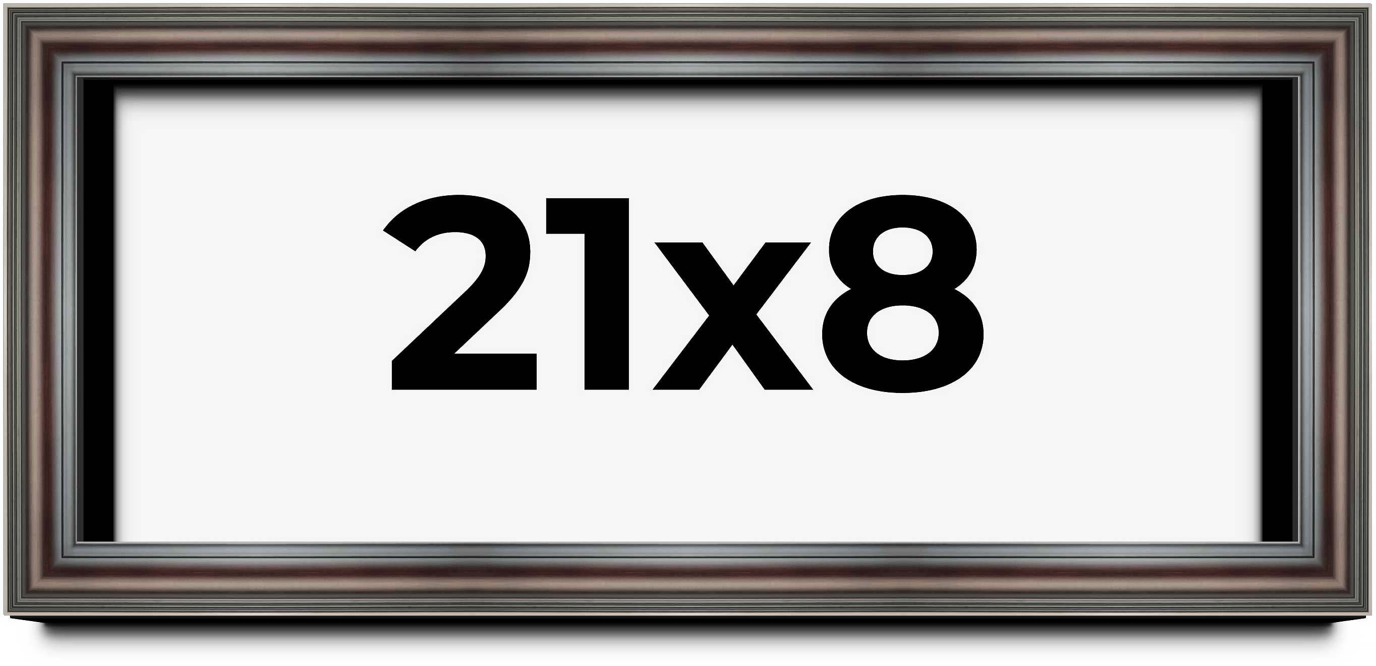 21x8 Shadow Box Frame Brown Cherry | 2.625 Inches Deep Pine Wood ...