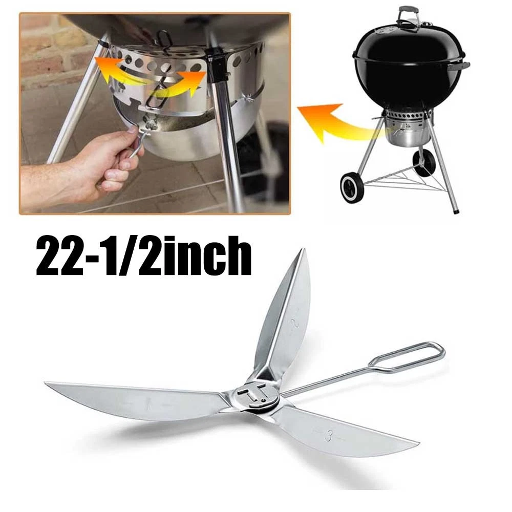 22-1/2-In One-Touch Cleaning System Set Design For Weber Kettle Grill ...