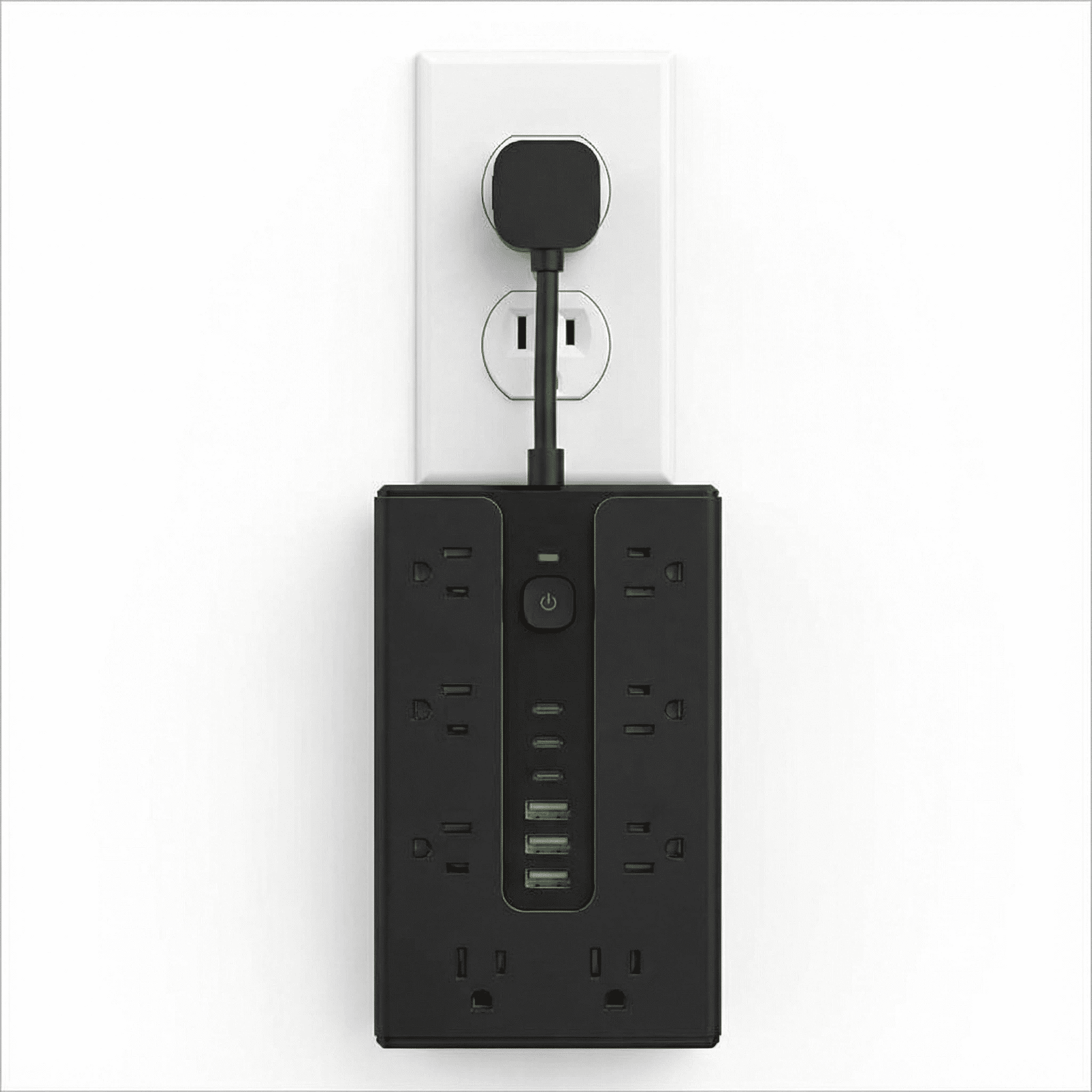 22 in 1 surge protector power cord with 16 sockets, 6 USB ports (3 USB ...