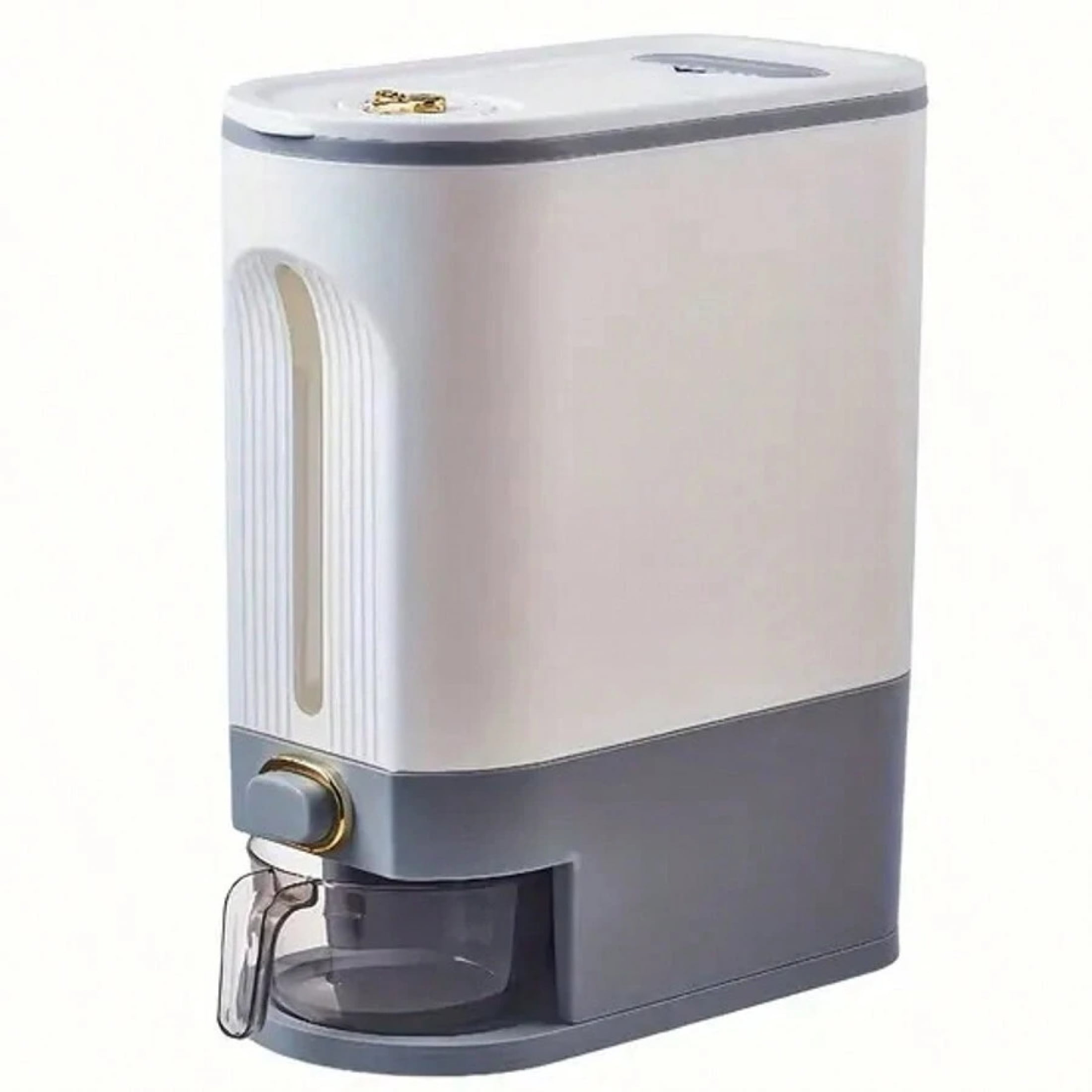 22/11 Lbs Rice Dispenser with Measuring Cup - Upgraded Time Dial Lid ...