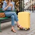 22.2" Carry On Suitcase with 14" Cosmetic Case,2 Piece Hardside ABS ...