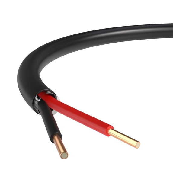 22/2 Outdoor Alarm Wire 500FT Black, Solid CCA 2 Conductor CL2 Rated ...