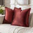 22×22 Inch Velvet Fringe Throw Pillow Cover 2-Pack Soft Textured ...