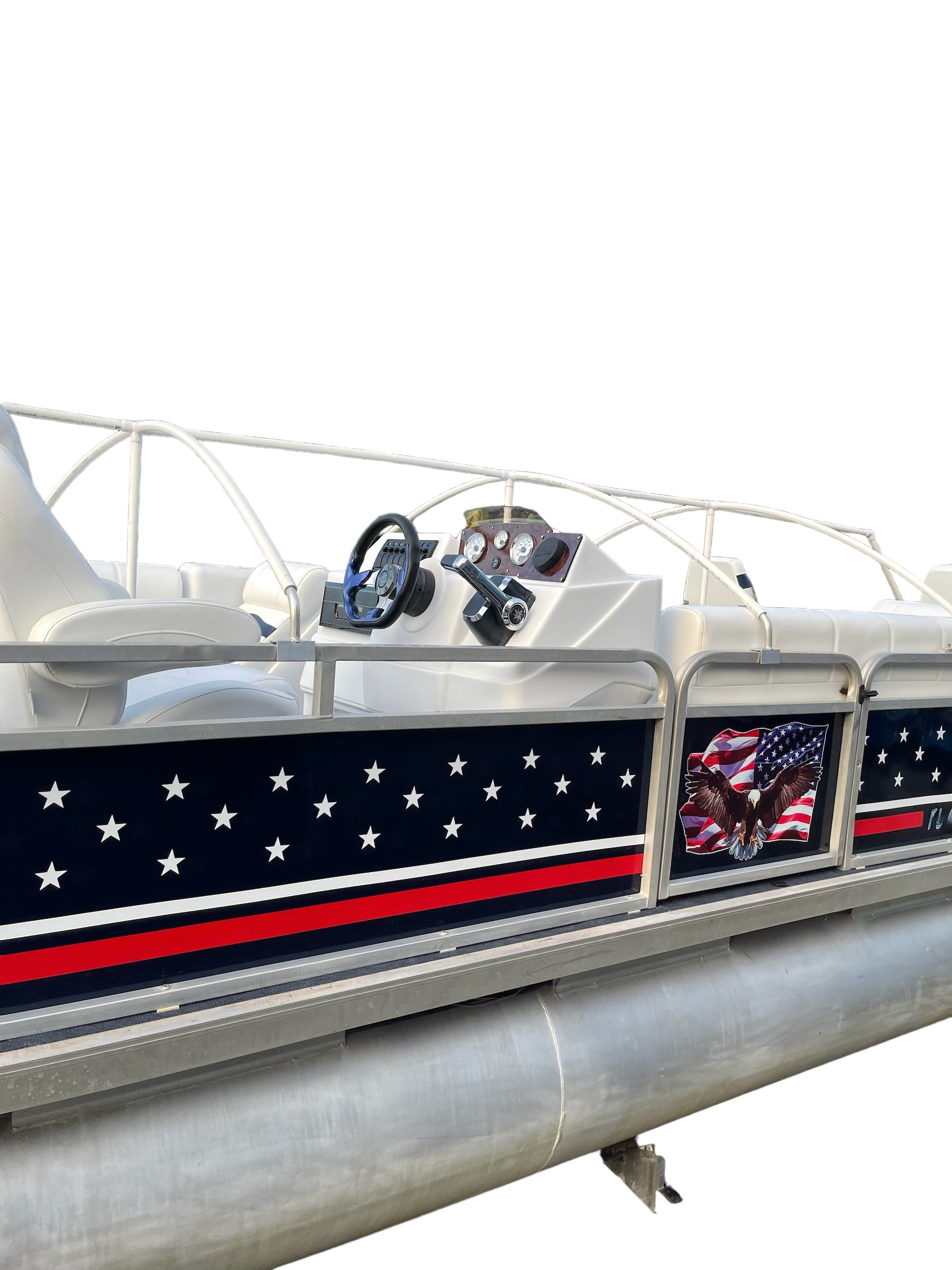 Pontoon Boat Canvas Solution, 22'-26' with 3 inch Rise, Aluminum Arch ...