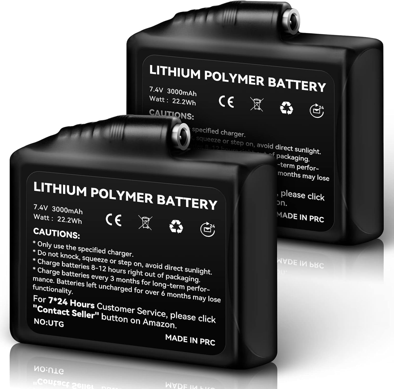 22.2WH 7.4V Battery Pack Rechargeable Lithium Polymer Batteries for ...