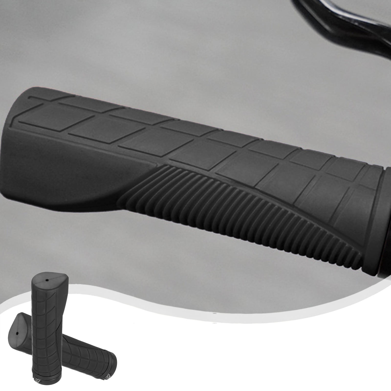 22.2mm Rubber Bike Handle Covers, Ergonomic Anti-Slip, Black/Mint Green ...