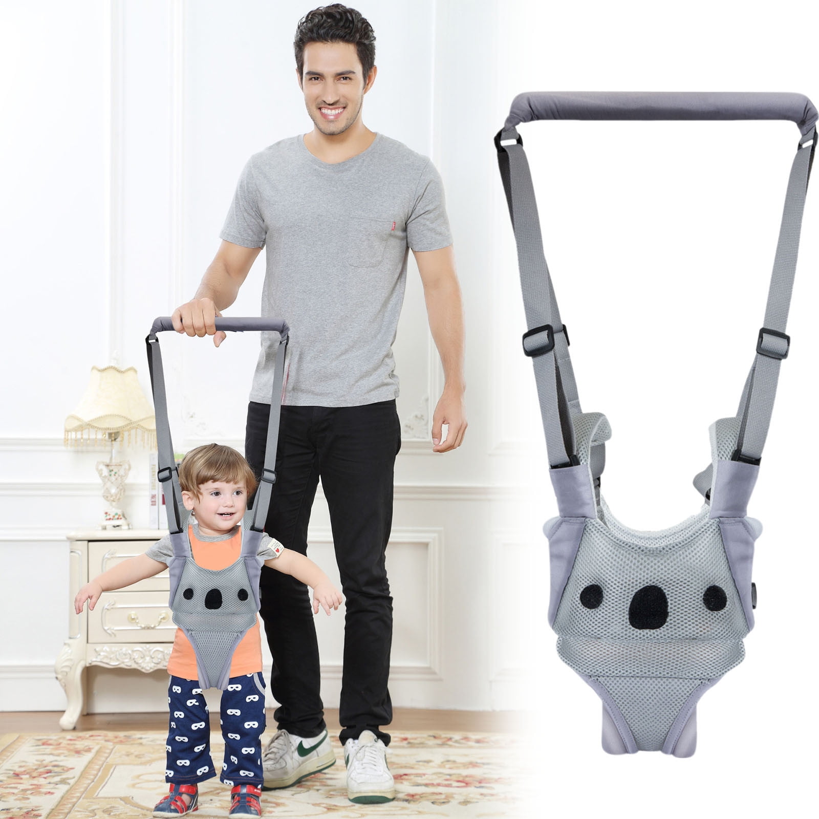 22.4 Inch Baby Walker, Handheld Kids Toddler Walking Harness Helper ...