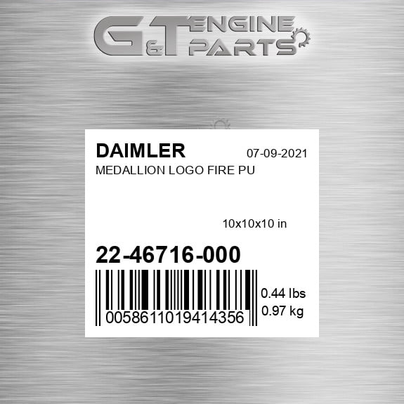 22-46716-000 MEDALLION LOGO FIRE PU fits DAIMLER (New OEM) - Walmart.com