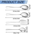 22.5*5cm Long Handle Stainless Steel Large Soup Spoon Practical Buffet ...