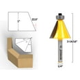 22.5 Degree Chamfer Edge Forming Router Bit - 1/4" Shank - Yonico ...