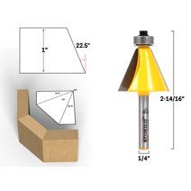5 Bit Cove Edge Forming Router Bit Set - 1/4" Shank - Yonico 13522q ...