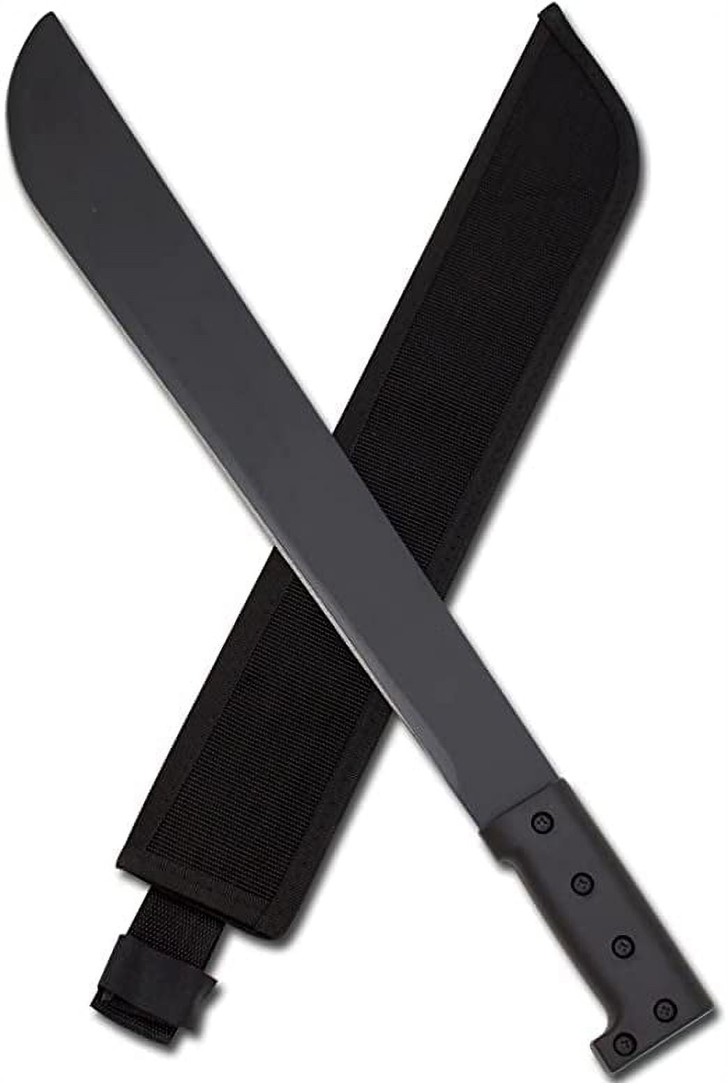Snake Eye Tactical 22.5" Survival Hunting Machete, Full Tang Carbon ...