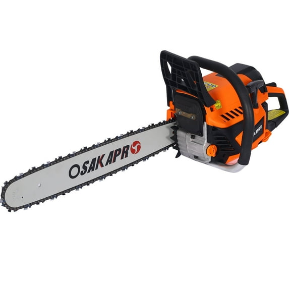 22" 58cc Gas Chainsaw - 3.2HP Professional Chainsaw with 2-Cycle Engine ...
