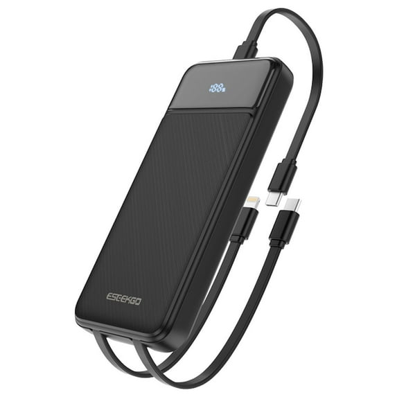 22.5W 10000mAh Power Bank Battery with Integrated USB-C and Lightning ...