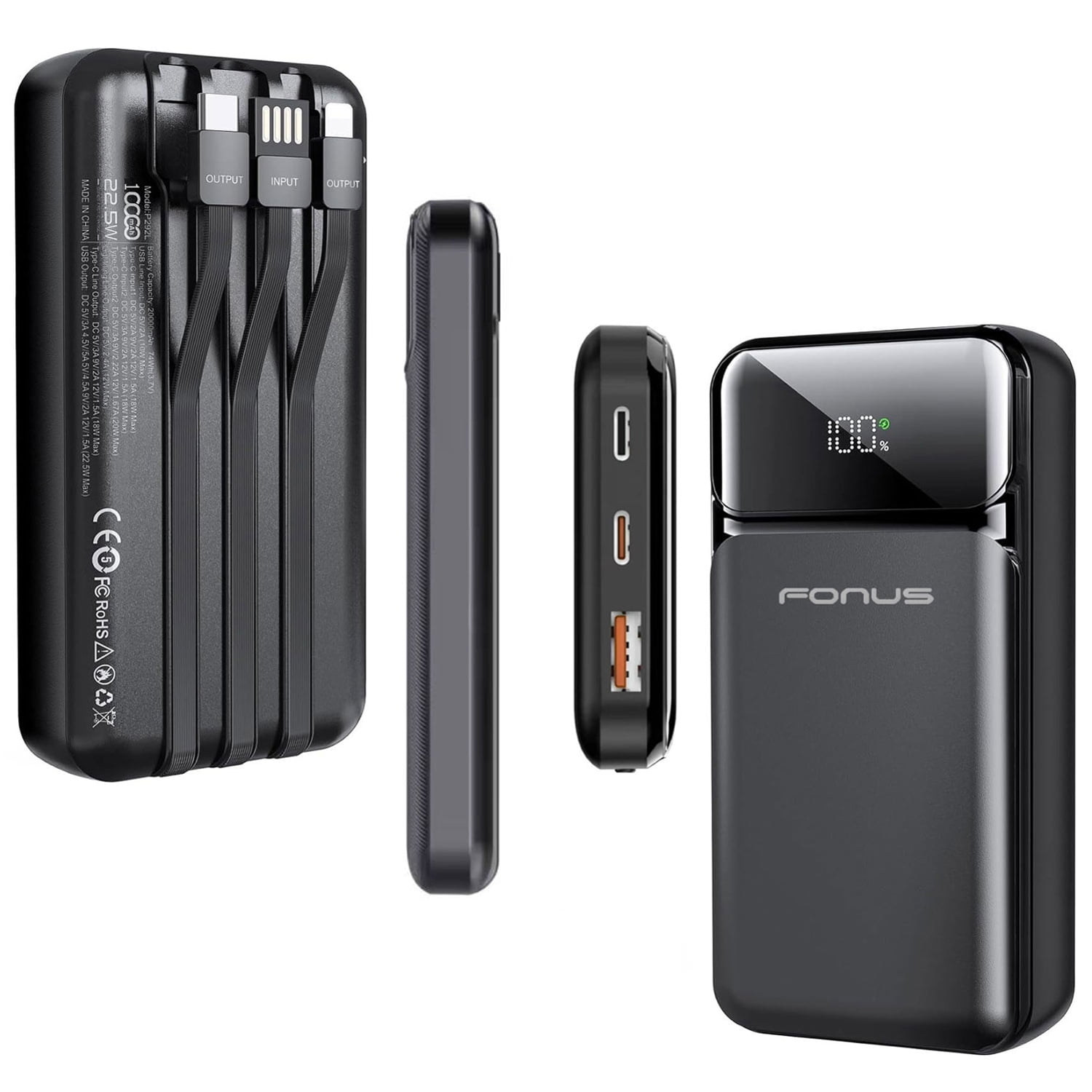 22.5W PD Fast Charge 10000mAh Power Bank for Lenovo Tab P12 Pro, Tab ...